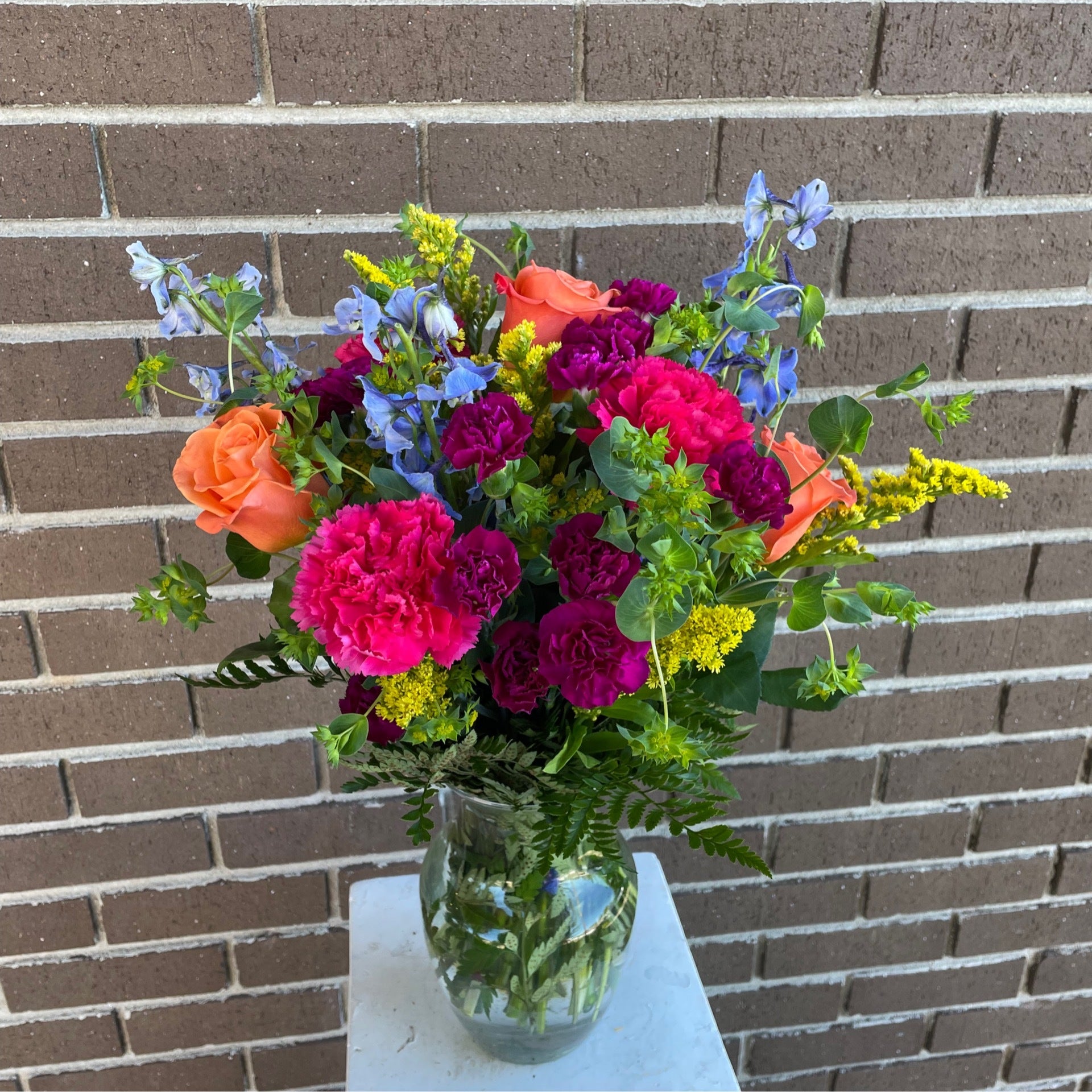 Make A Statement - Bold Colored Florist Designed Bouquet | A Ring Around the Roses